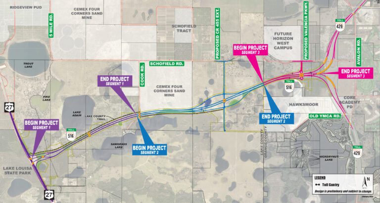 State Road 516 (Lake/Orange Expressway) from US 27 to SR 429 | Central ...