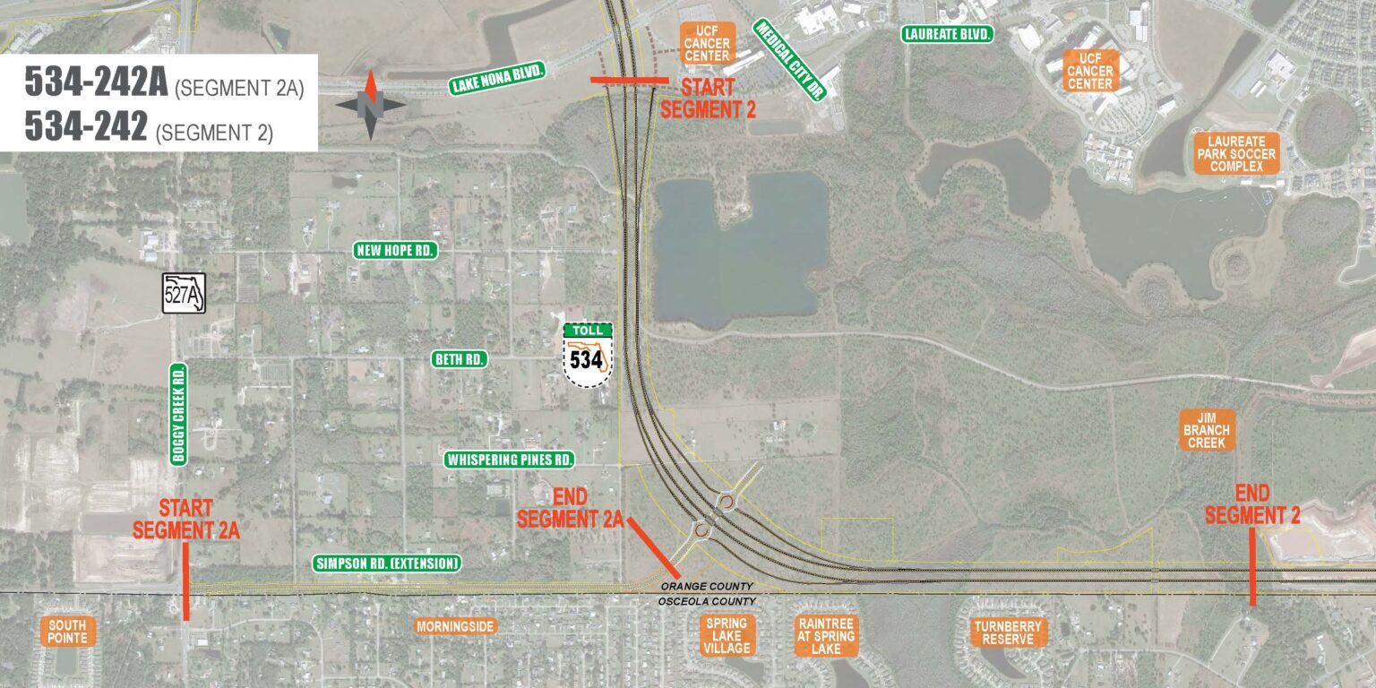 State Road 534 from State Road 417 near Boggy Creek Road to Narcoossee ...