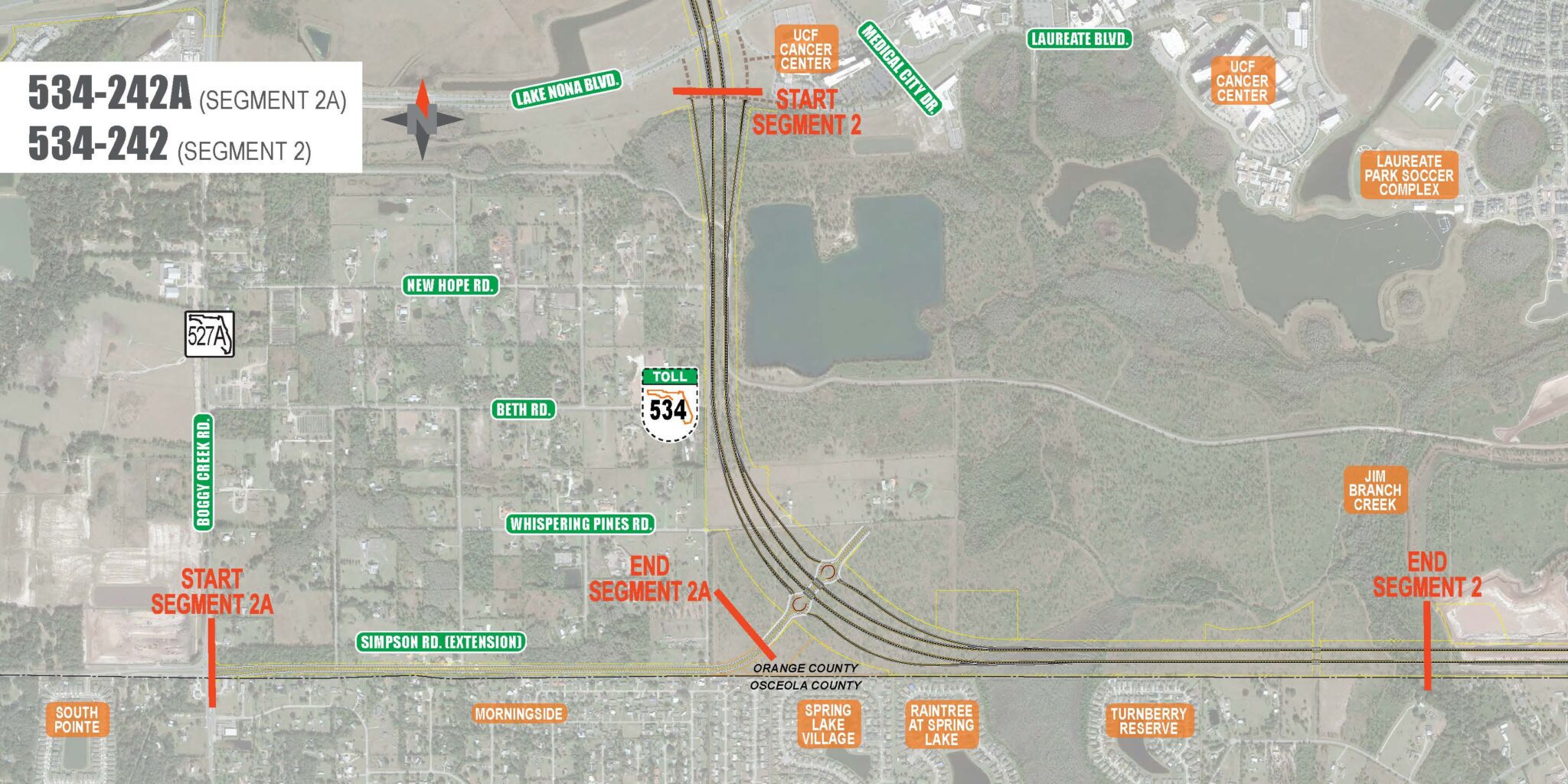 State Road 534 from State Road 417 near Boggy Creek Road to Narcoossee ...