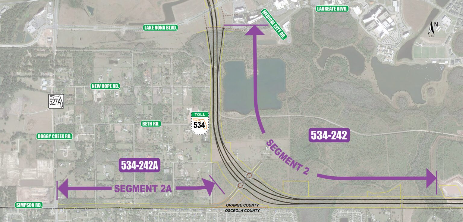 State Road 534 from State Road 417 near Boggy Creek Road to Narcoossee ...