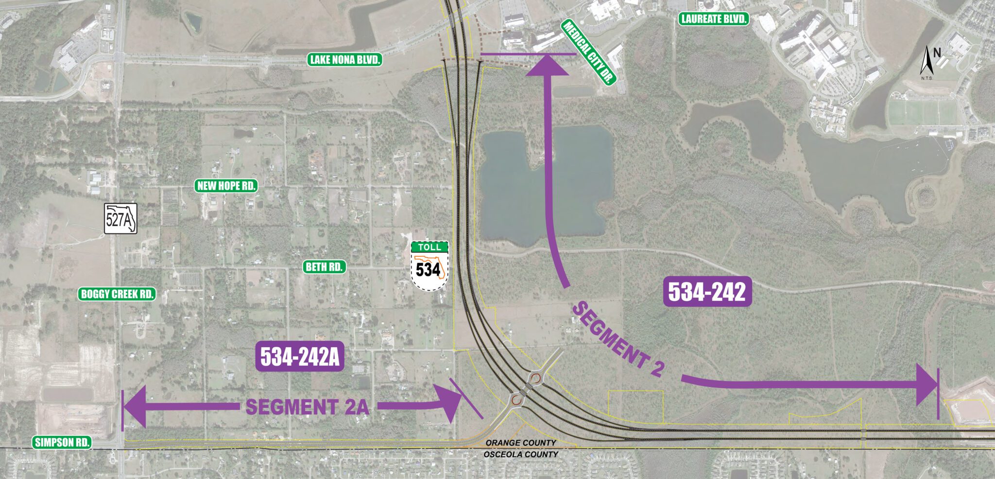 State Road 534 from State Road 417 near Boggy Creek Road to Narcoossee ...