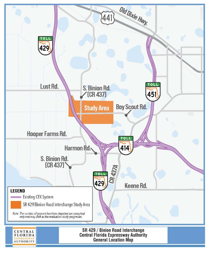 SR 429 (Daniel Webster Western Beltway) at Binion Road Interchange ...