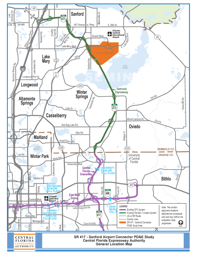 PD&E Study: SR 417 Sanford Airport Connector | Central Florida ...
